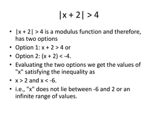 Inequalities and modulus | PPTX