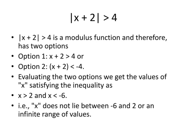 Inequalities and modulus | PPTX
