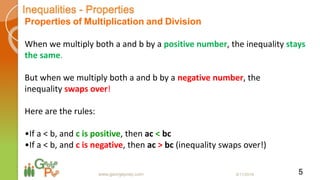 Inequalities and Modulus Session 1 | PPTX