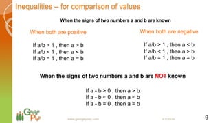 Inequalities and Modulus Session 1 | PPTX