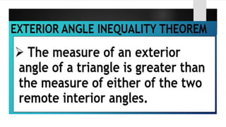 INEQUALITIES IN A TRIANGLE SIDE ANGLE RELATIONSHIP.pptx