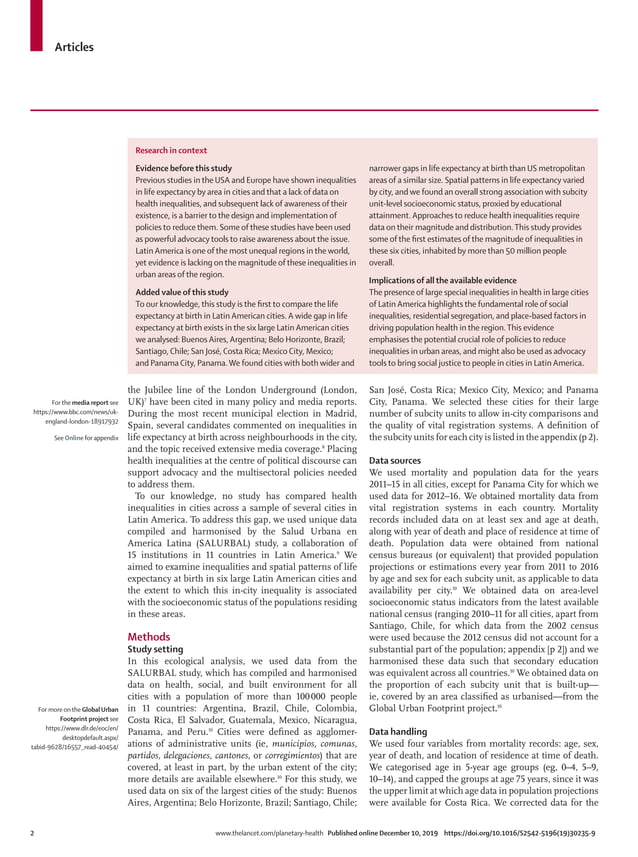 Inequalities in life expectancy | PDF