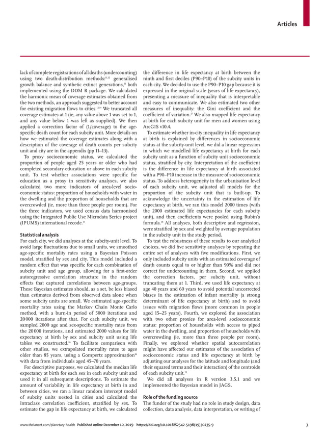 Inequalities in life expectancy | PDF