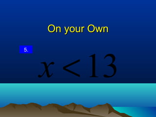 Inequalities powerpoint | PPT