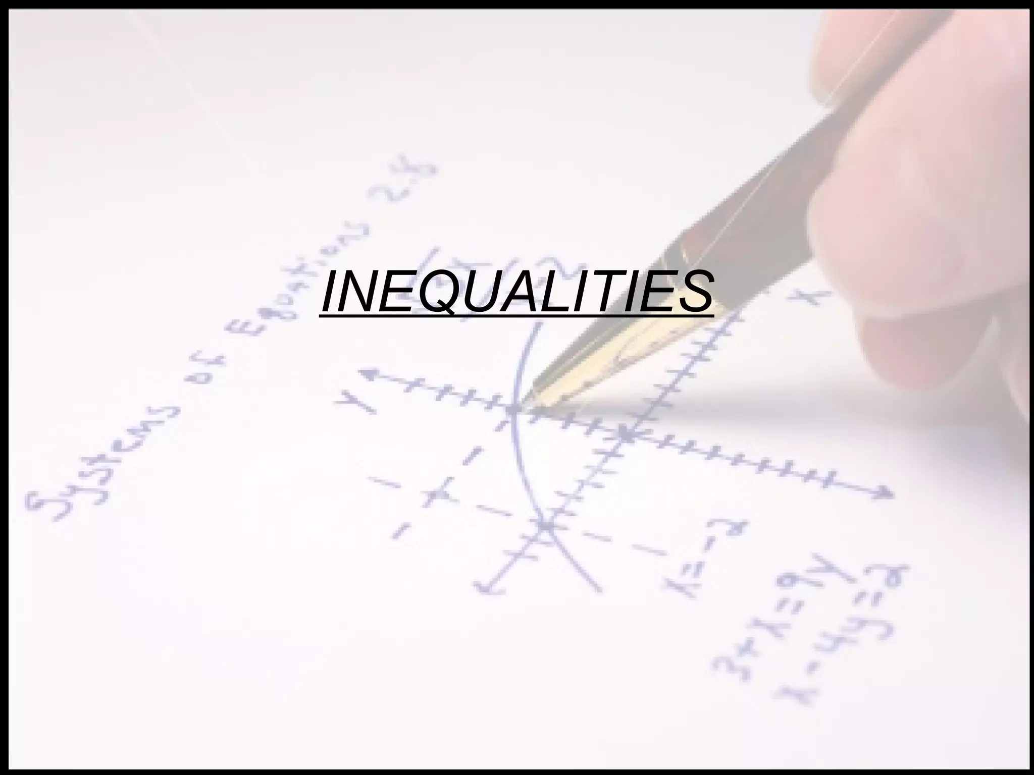 Inequalities ppt revised | PPT