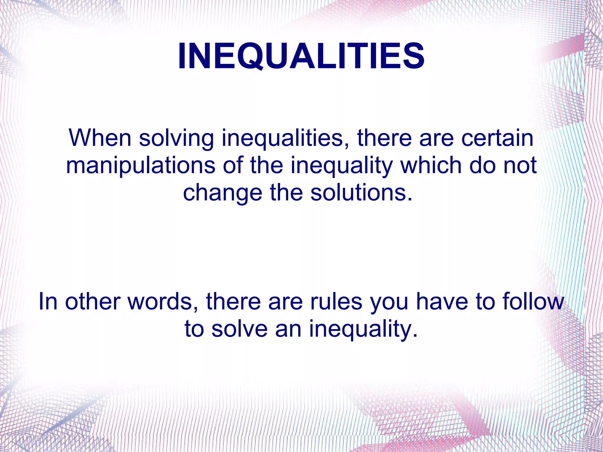 Inequalities | ODP
