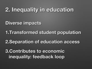 Economic inequality's impact on education | PPT