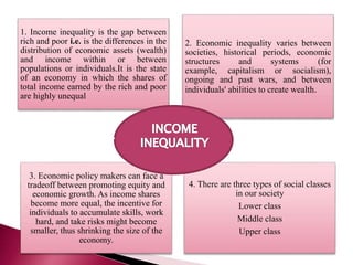 income Inequality in four provinces of pakistan | PPTX