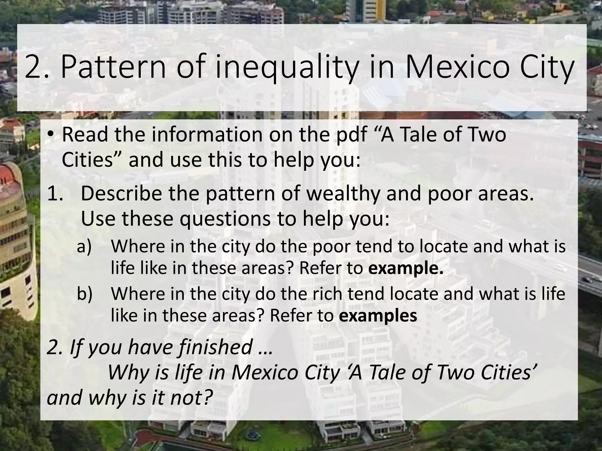 Inequality in mexico | PPTX | Economy | Business and Finance