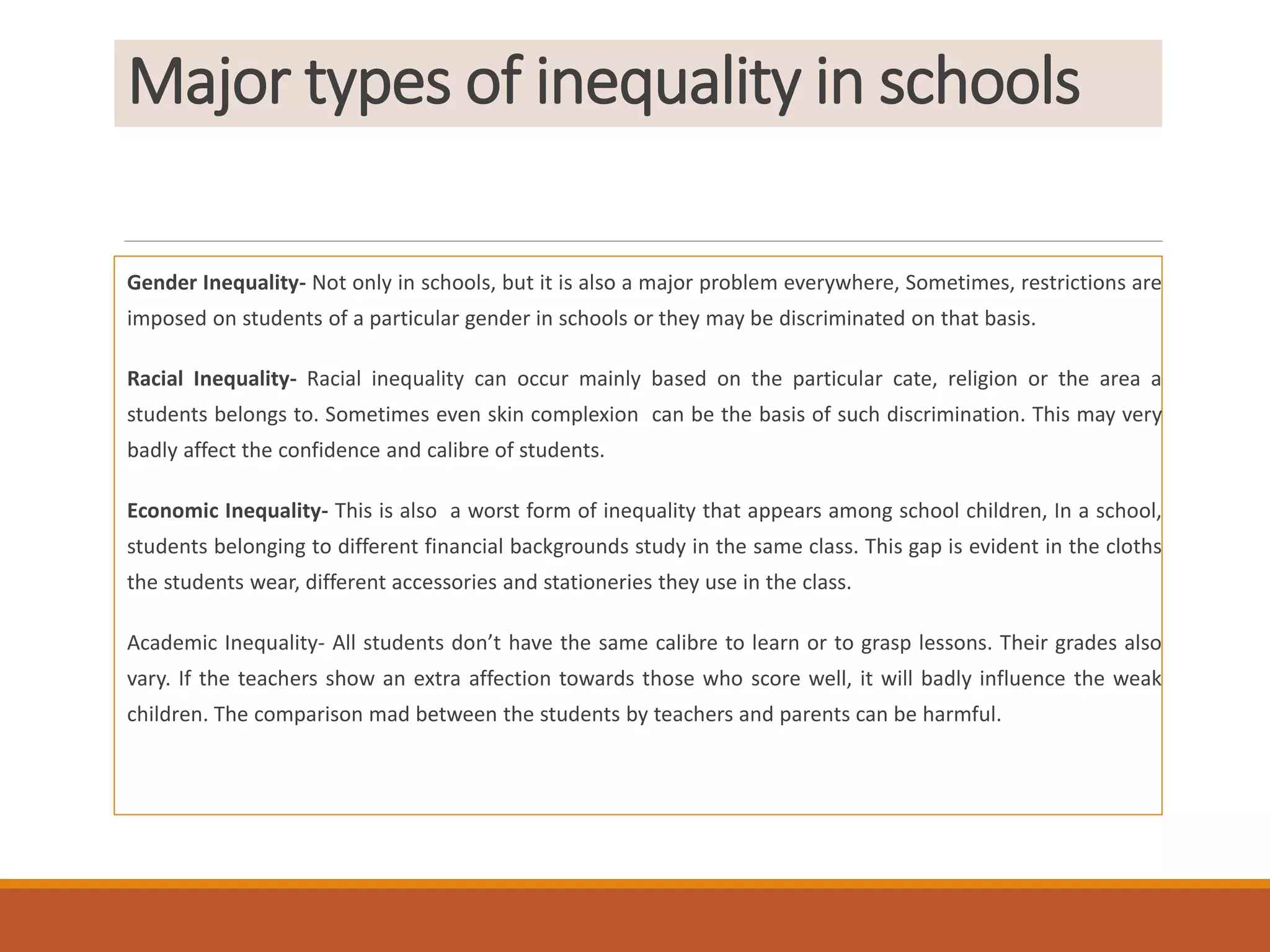 Inequality in school systems and differential quality in schooling | PPTX