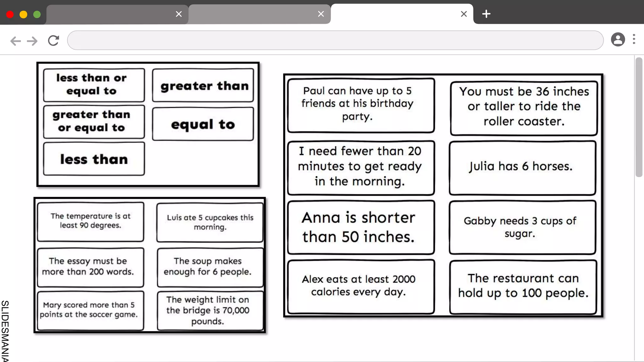 Inequality Modeling lesson plan | PPT