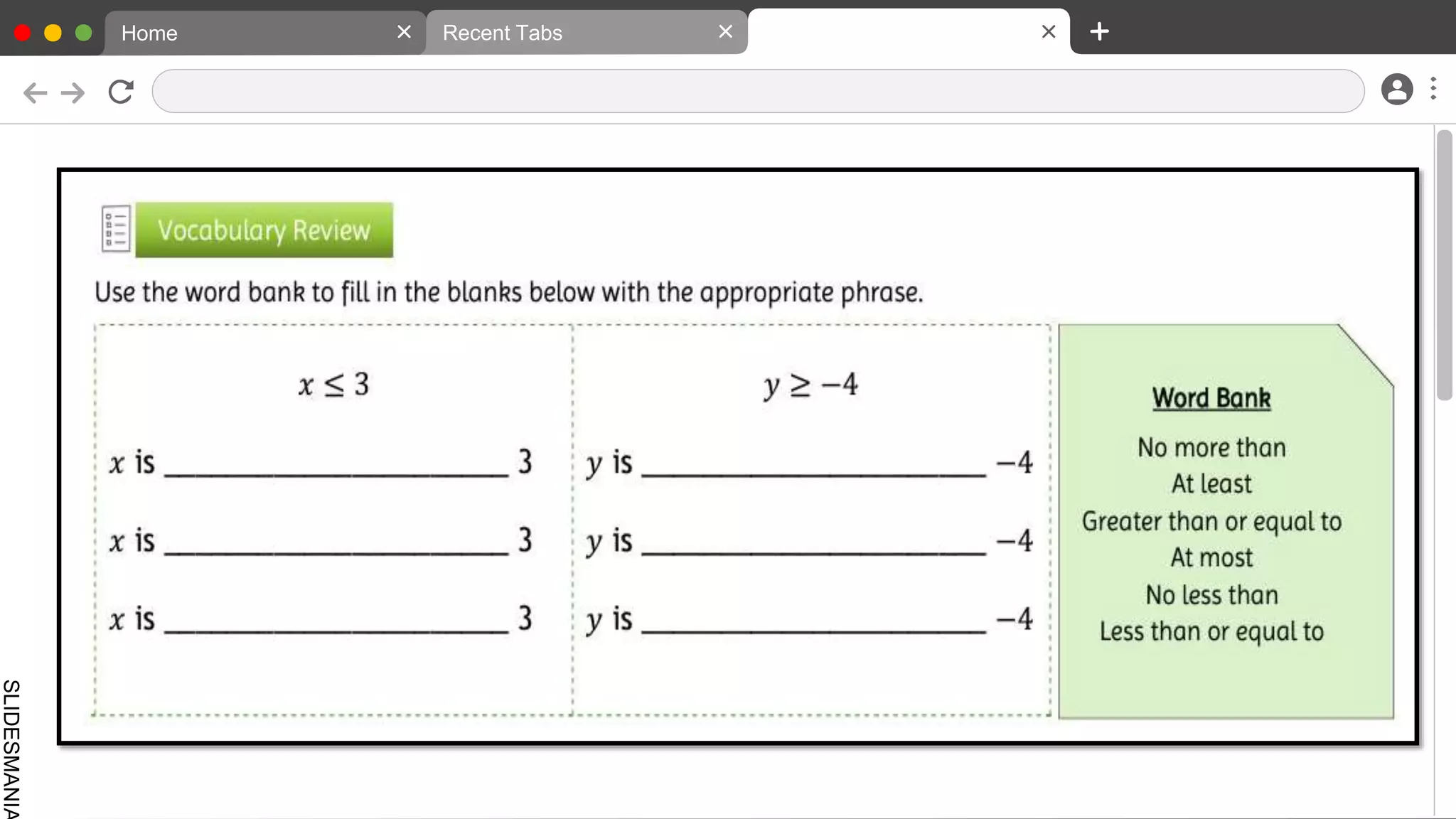 Inequality Modeling lesson plan | PPT