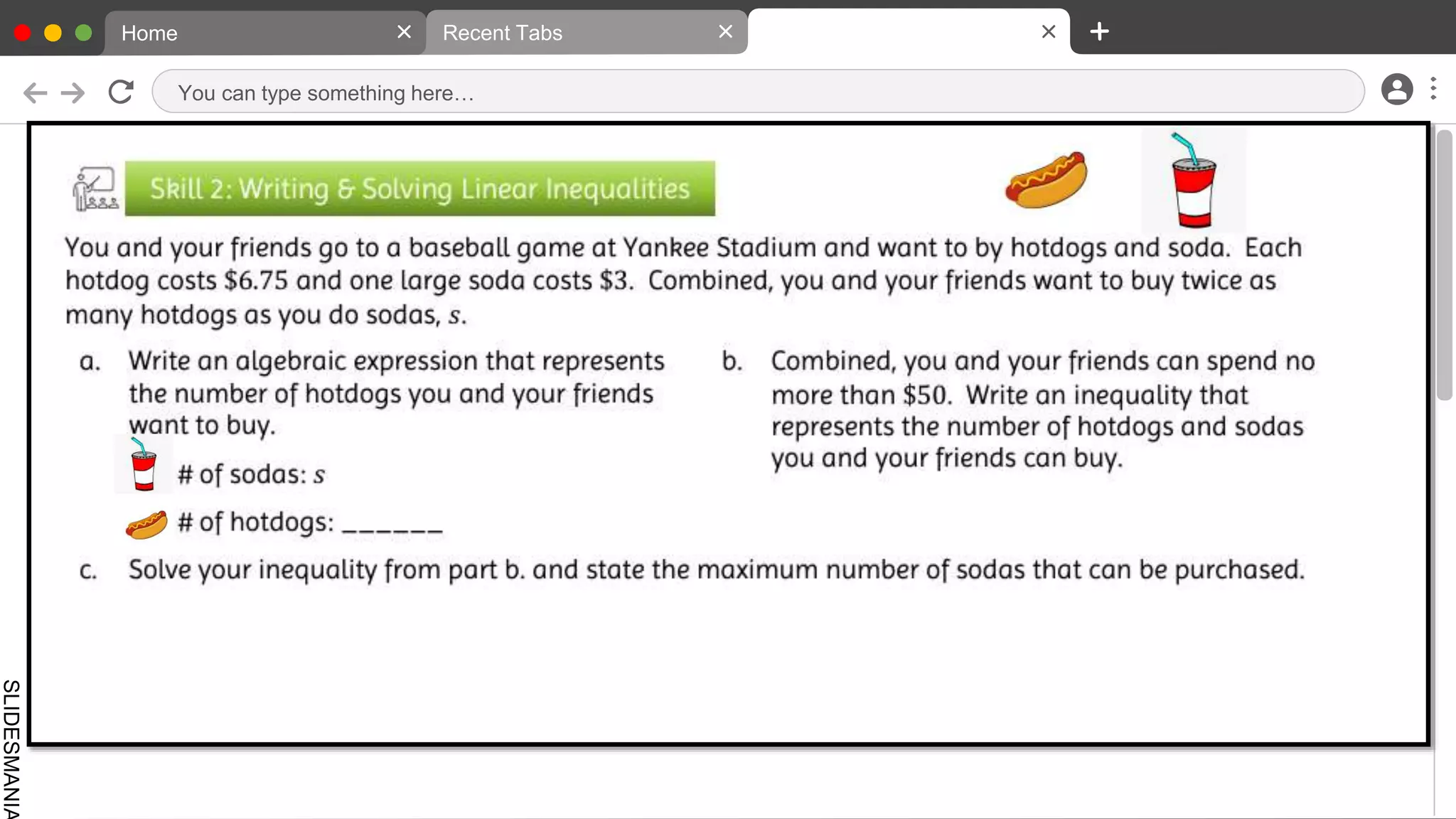 Inequality Modeling lesson plan | PPT