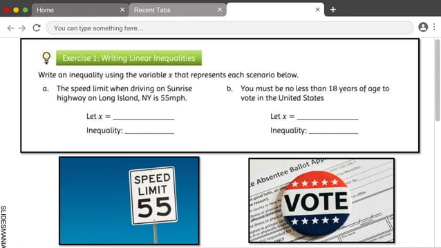 Inequality Modeling lesson plan | PPT