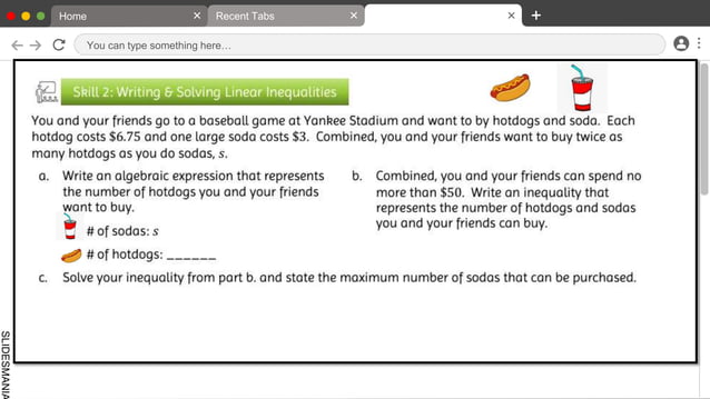 Inequality Modeling lesson plan | PPT