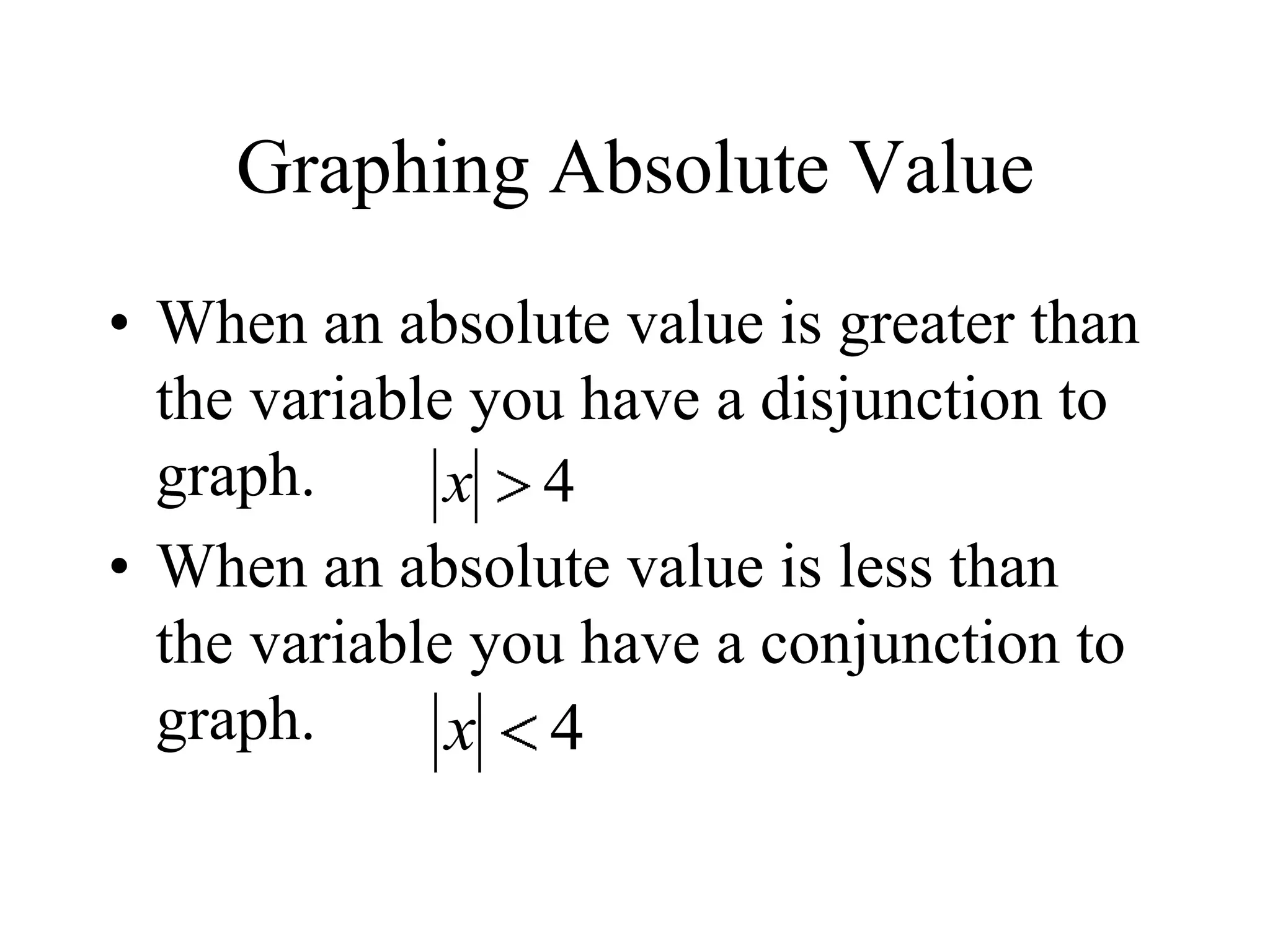 Absolute Value Inequalities | PPT