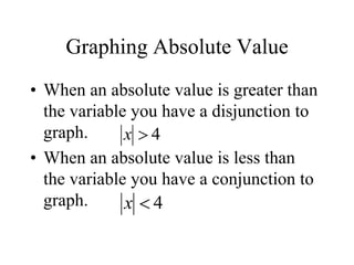 Absolute Value Inequalities | PPT