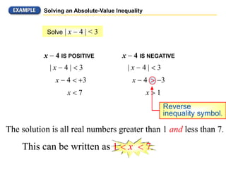 Absolute Value Inequalities | PPT
