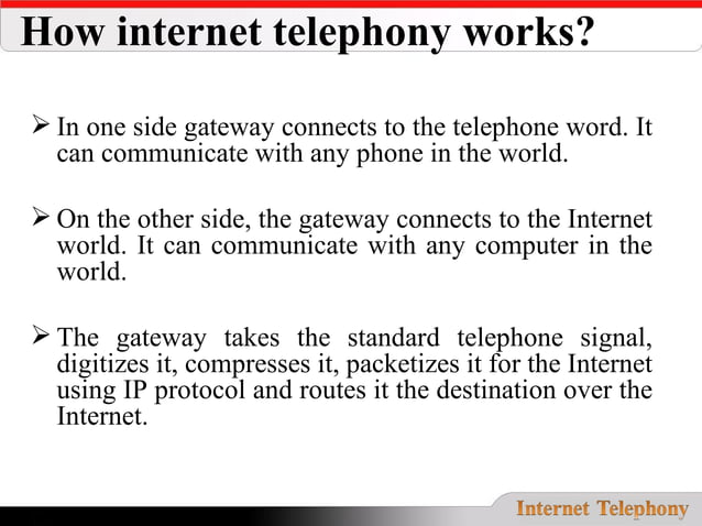 Internet Telephony | PPT