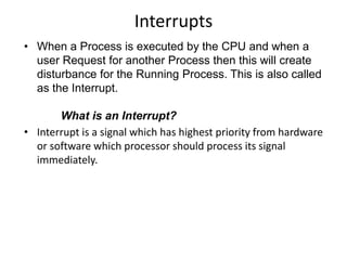 Inerrupt | PPTX | Operating Systems | Computer Software and Applications