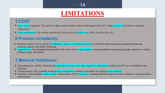 inert gas condensation synthesis of nanomaterial in physical method | PPTX | Chemistry | Science