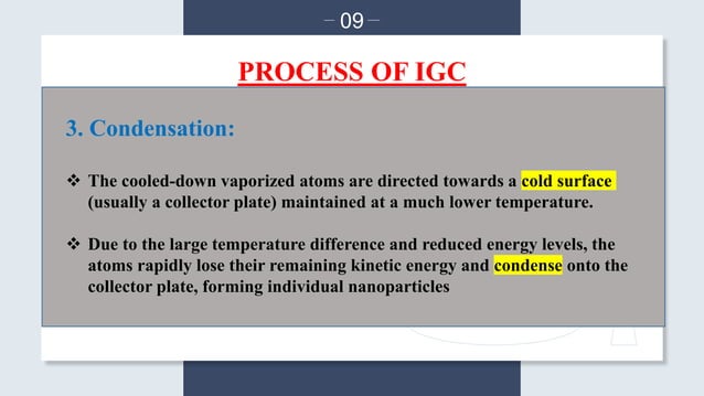 inert gas condensation synthesis of nanomaterial in physical method | PPTX | Chemistry | Science