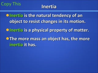 Inertia and Frames of Reference | PPT