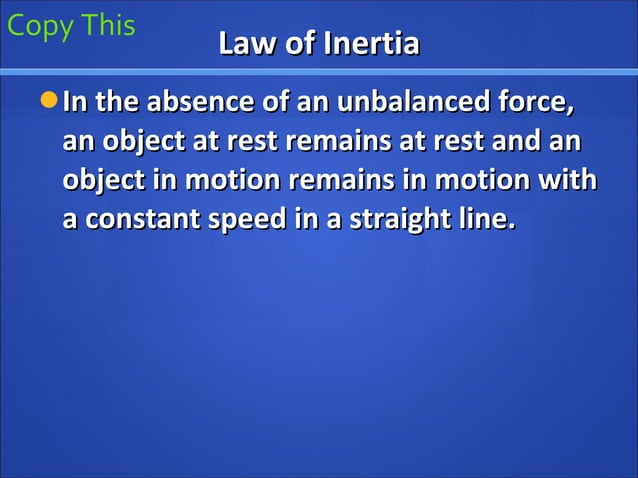 Inertia and Frames of Reference | PPT
