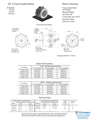 Inertia dynamics ac_coupler_brakes_specsheet | PDF