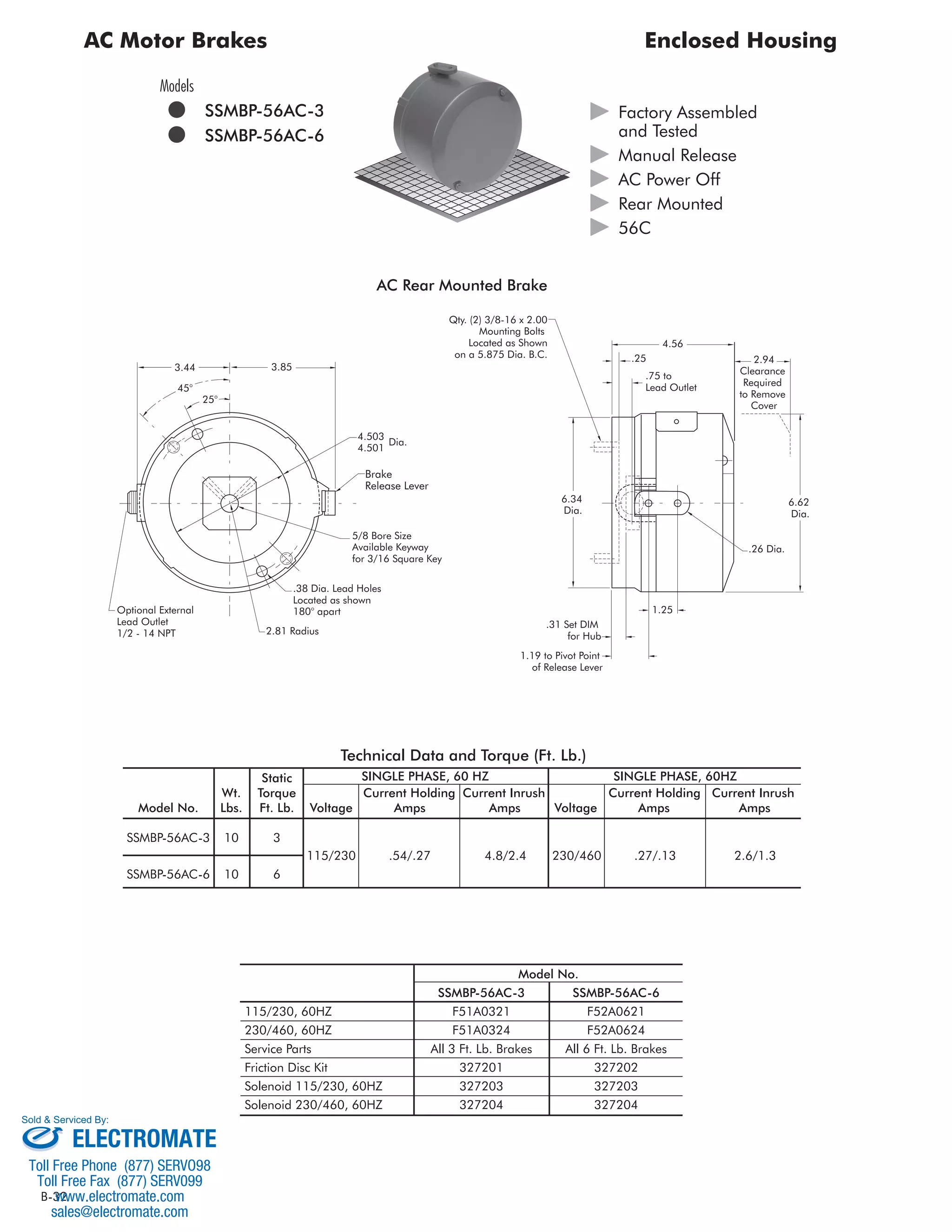 Inertia dynamics ac_motor_rearmt_specsheet | PDF
