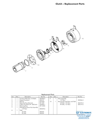 Inertia dynamics clutches_couplings_specsheet | PDF