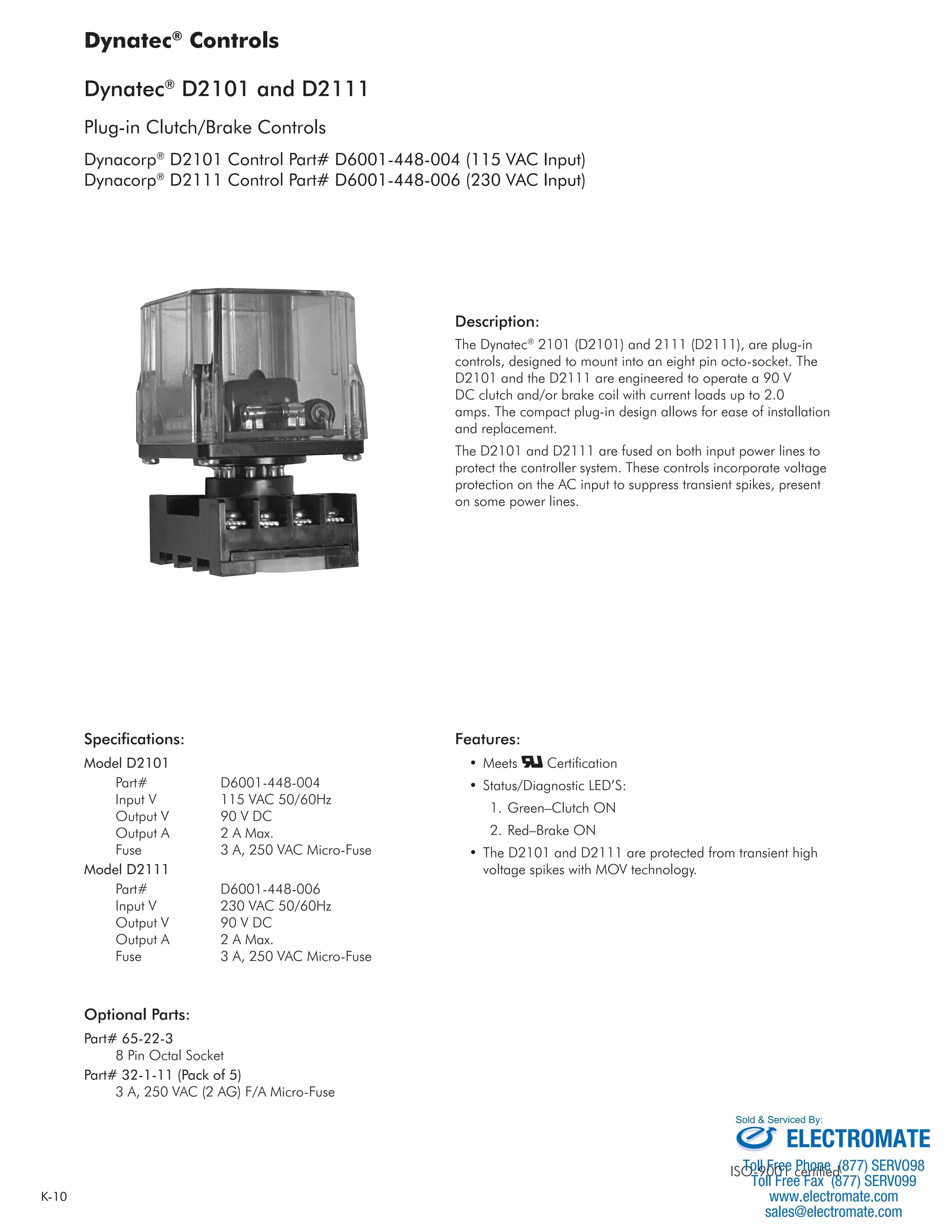 Inertia dynamics controls_d2101_11_specsheet | PDF