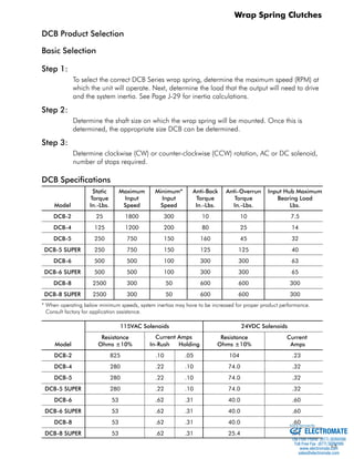Inertia dynamics dcb_specsheet | PDF