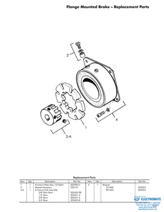 Inertia dynamics flangemountedbrakes_specsheet | PDF