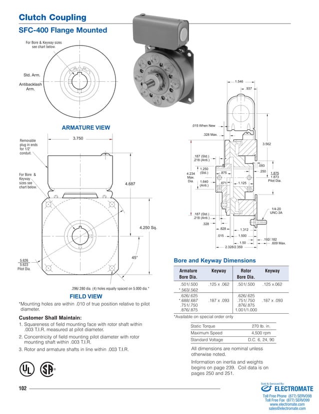 Inertia dynamics sfc400f_specsheet | PDF