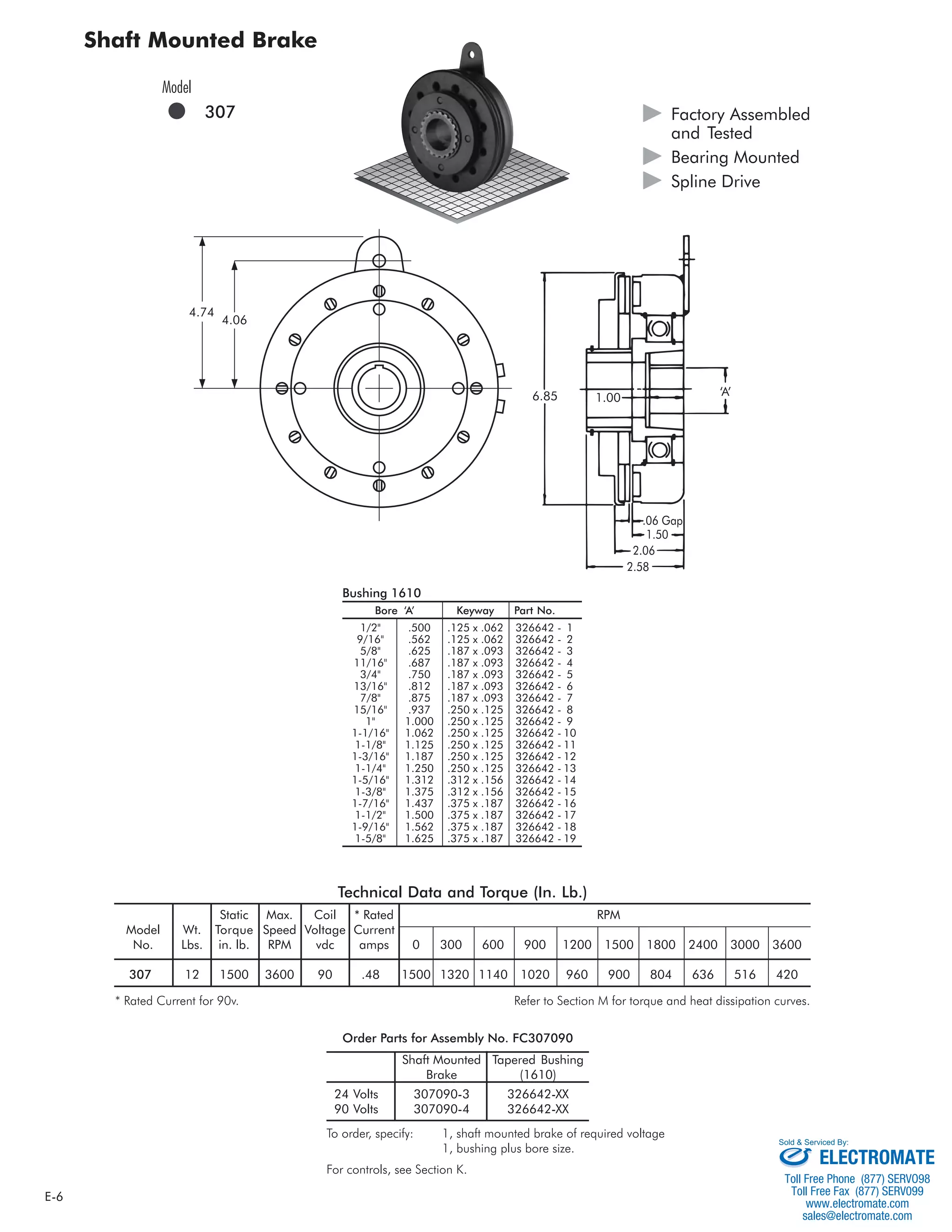 Inertia dynamics shaftmountedbrakes_specsheet | PDF