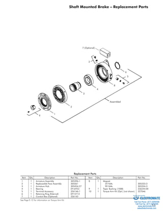 Inertia dynamics shaftmtdbrake305_specsheet | PDF | Auto Type | Automotive