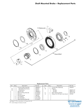 Inertia dynamics shaftmtdbrake308_specsheet | PDF