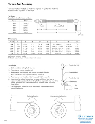 Inertia dynamics torque_arm_acc_specsheet | PDF