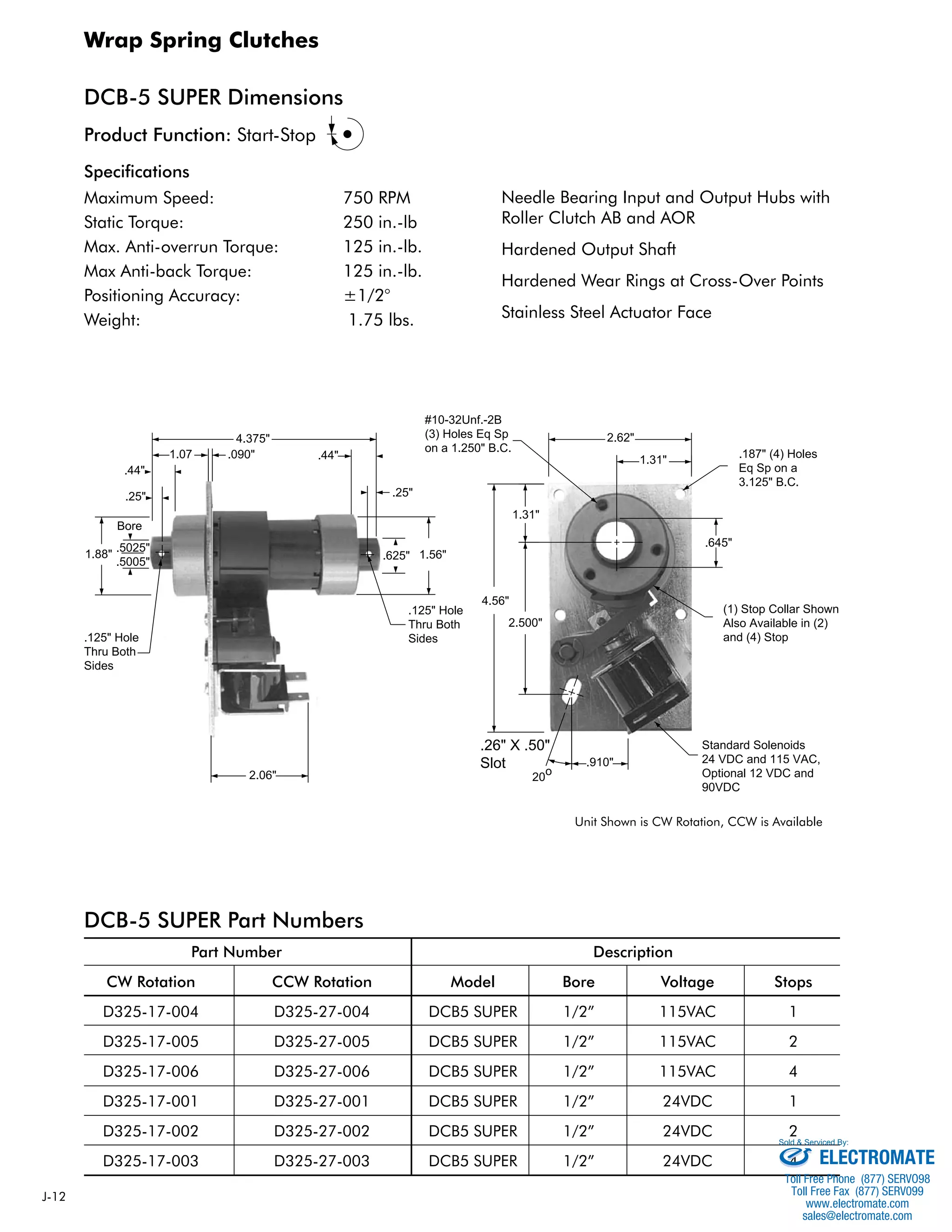 Inertia dynamics wrapspring_dcb5s_specsheet | PDF