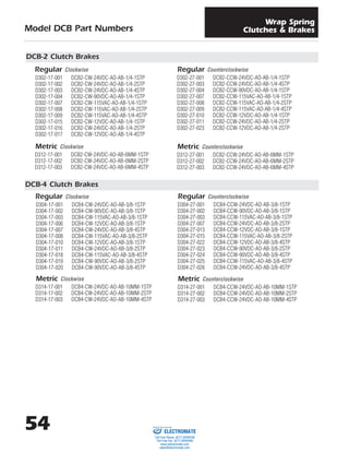 Inertia dynamic wrap spring clutches & brakes_specsheet | PDF