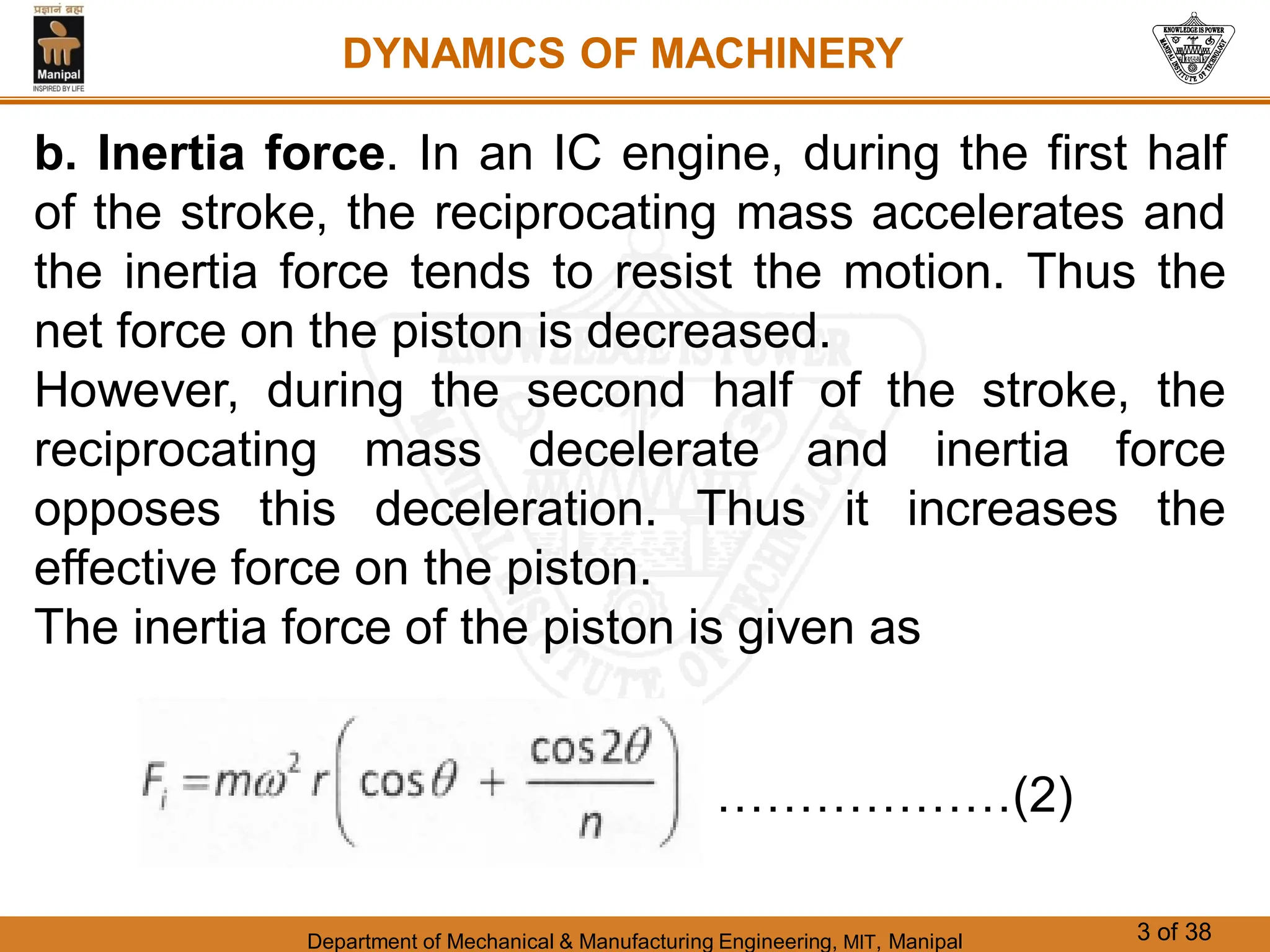 Inertia Forces_Ppt.pdf . | PDF