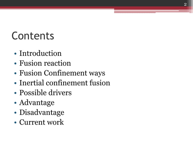 Inertial confinement fusion | PPTX | Chemistry | Science