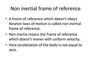 Inertial frame of reference | PPTX