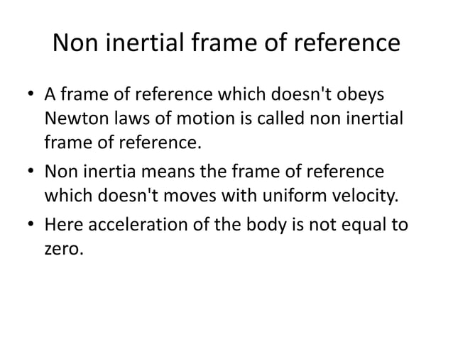 Inertial frame of reference | PPTX | Physics | Science