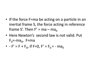 Inertial frame of reference | PPTX
