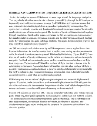 INERTIAL NAVIGATION SYSTEM notes.docx | Auto Navigation Systems | Auto ...