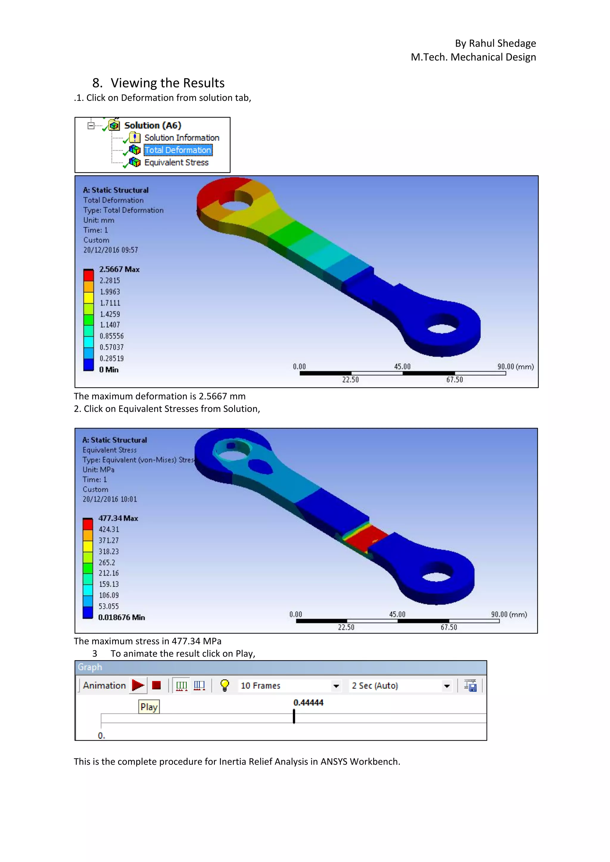 Inertia relief analysis of a suspension shock linkage in Ansys | PDF