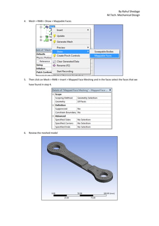 Inertia relief analysis of a suspension shock linkage in Ansys | PDF