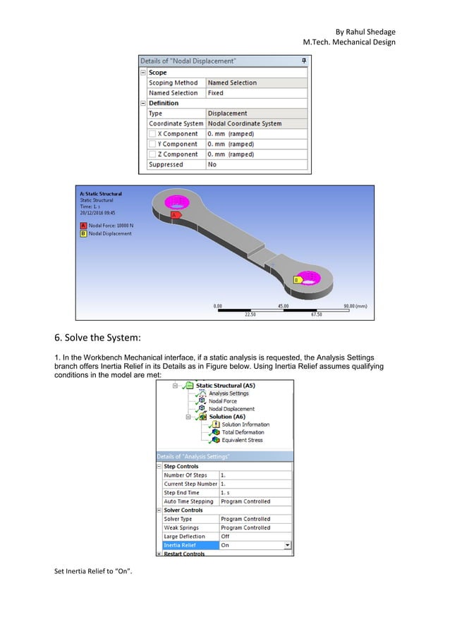 Inertia relief analysis of a suspension shock linkage in Ansys | PDF | Physics | Science